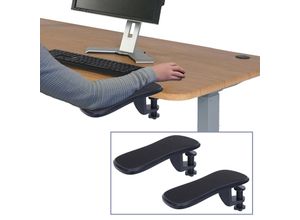4057651695235 - 2er-Set Armauflage MCW-N75 für Schreibtisch Arm- Handgelenkstütze Handgelenkauflage Ablage ergonomisch verstellbar