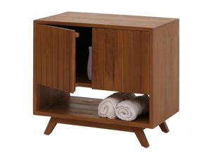 4057651843858 - Teak-Waschbeckenunterschrank MCW-M92 Waschtisch Schrank hochwertiges B-Grade-Teak (Kernholz 20-30 Jahre) 61x65x40cm