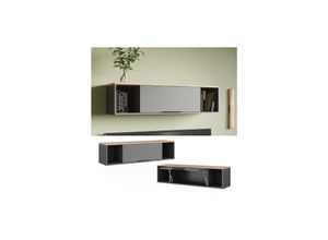4066731466344 - Wandregal Betti Anthrazit Sonoma 120 x 30 cm
