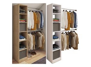 4051814404009 - Midyou Dachschrägenregal VCM Dacho  Weiß  Metall Holzwerkstoff  188x194x40 cm  erweiterbar  Arbeitszimmer Büroregale Bücherregale