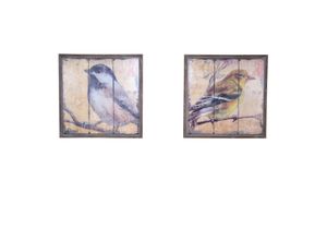 4046884038803 - Bild HOFMANN LIVING AND MORE Vogel Bilder Gr B H T 56 cm x 56 cm x 6 cm quadratisch braun Kunstdrucke Bilder Tiermotiv (Set 2 St)