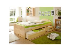 4250393880635 - Ticaa Schubkastenbett Erna Kiefer Natur 90x200