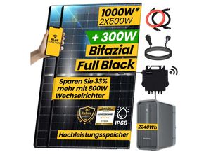 4255813308812 - Epp 1000W 800W Balkonkraftwerk mit Speicher Komplettset 224 kWh Marstek B2500-D Speicher mit NEO 800W WIFI Wechselrichter Smart Mini Anlage