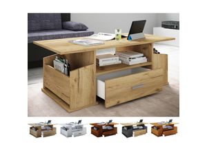 4051814365416 - Ebuy24 - Junata Couchtisch 1 Schublade 2 Fächer 1 Regal Sonoma-Eiche dekor - Eiche Dekor