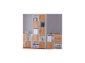 4010340940665 - Regal Pepeto (BHT 77x185x30 cm) BHT 77x185x30 cm weiß Standregal Bücherregal Bücherregal Schuhregal