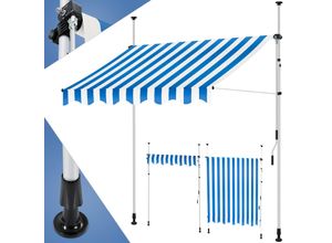 4260692712551 - KESSER® Klemmmarkise mit Handkurbel Balkon Balkonmarkise ohne Bohren UV-beständig höhenverstellbar wasserabweisend  Sonnenschutz Terrassenüberdachung  einfache Montage