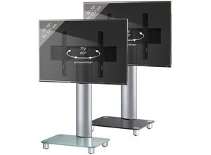 4012246171259 - TV Standfuß 32-70 Zoll VESA max 600x400 Fernseh Ständer aus Alu und Glas TV Ständer Maße ca H 100 x B 60 x T x 44 cm Fernsehstand Tosal