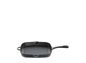 4007371059374 - Grillpfanne hoch aromaschonend Energiesparende Gusseisenpfanne für alle Herdarten und Induktion Farbe schwarz