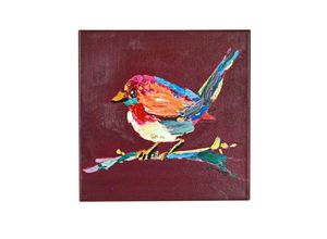 4030673543364 - Bild BIRDY (BH 30x30 cm) BH 30x30 cm lila Kunstdruck Gemälde Wandbild