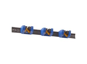 3234640050966 - Gerätehalter XXL Wandmontage für bis zu 3 Geräte Klemmbereich 10-40 mm bis 30 kg L 525 mm Kunststoff und Stahl blau-schwarz