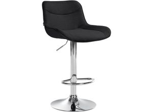 4255716309473 - Barhocker Vonore Stoff I Höhenverstellbar Und 360 Grad Drehbar I Mit Fußstütze Und Metallgestell I Trompetenfuß Und Bodenschoner