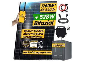 4255813308782 - Epp All in one 1760W 800W Balkonkraftwerk mit Speicher Komplettset 448 kWh Marstek B2500-D Speicher mit NEO 800W WIFI Wechselrichter Smart Mini Anlage