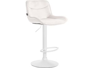 4255716309879 - Barhocker Vonore Samt I Höhenverstellbar Und 360 Grad Drehbar I Mit Fußstütze Und Metallgestell I Trompetenfuß Und Bodenschoner