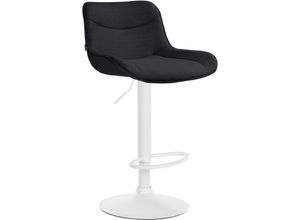 4255716309671 - Barhocker Vonore Stoff I Höhenverstellbar Und 360 Grad Drehbar I Mit Fußstütze Und Metallgestell I Trompetenfuß Und Bodenschoner