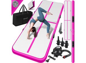 4260692710724 - KESSER® Turnmatte Aufblasbar Airtrack Fitness-Matte Gymnastikmatte 3 4 5 6m inkl Tragetasche & elektr Luftpumpe Yogamatte Tumbling Matten  Trainingsmatte Sportmatte Yoga Turn- & Fitness