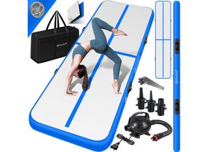 4260692710687 - KESSER® Turnmatte Aufblasbar Airtrack Fitness-Matte Gymnastikmatte 3 4 5 6m inkl Tragetasche & elektr Luftpumpe Yogamatte Tumbling Matten  Trainingsmatte Sportmatte Yoga Turn- & Fitness