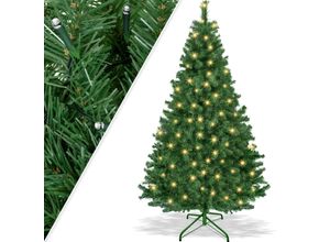 4260663282632 - Weihnachtsbaum künstlich Tannenbaum Grün Mit led   210cm - Grün Mit led - Kesser