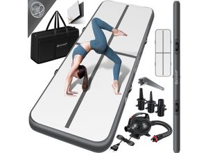 4255598312103 - KESSER® Turnmatte Aufblasbar Airtrack Fitness-Matte Gymnastikmatte 3 4 5 6m inkl Tragetasche & elektr Luftpumpe Yogamatte Tumbling Matten  Trainingsmatte Sportmatte Yoga Turn- & Fitness