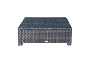 4250871281138 - Rattan Beistelltisch braun 85 x 50 x 39 cm (LxBxH) Couchtisch Gartentisch Balkontisch Polyrattan Tisch