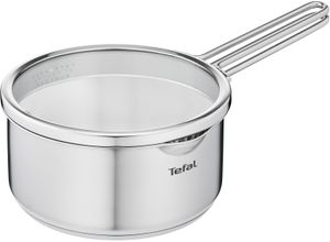 3168430307339 - Kasserolle TEFAL Nordica Töpfe Gr Ø 16 cm + Höhe 75 cm silberfarben (edelstahlfarben) Kasserolle Kasserollen Topf mit Deckel nordisches Design Ausgießer Doppelgriff Induktion