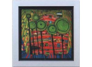 4260286494559 - Kunstdruck HUNDERTWASSER (BH 61x61 cm) BH 61x61 cm bunt Bild Gemälde Wandbild