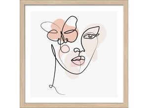 4019449485701 - PRO ART Gerahmtes Bild LINE-ART-FACES (BHT 3250x3250x180 cm) BHT 3250x3250x180 cm bunt