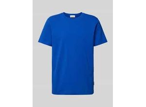 4255715672189 - T-Shirt mit geripptem Rundhalsausschnitt Modell MAARKOS