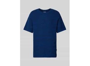 4255715684113 - T-Shirt mit geripptem Rundhalsausschnitt Modell AAMBROSIO