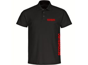 4068859573119 - multifanshop Poloshirt - Regensburg - Brust & Seite - Druck rot - Polo