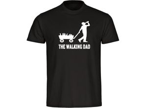 4068859594657 - multifanshop Herren T-Shirt - Bollerwagen - The Walking Dad - Druck weiß - Männer