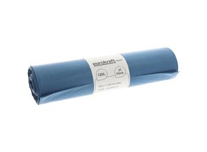 4061753271600 - eurokraft basic Standardabfallsäcke 100% PCR LDPE 120 l 37 µm BxH 700 x 1100 mm VE 250 Stk blau