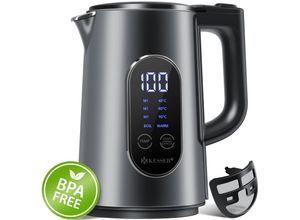 4255598326599 - KESSER® Wasserkocher Edelstahl 17 Liter LED-Anzeige 4-Modi Temperatureinstellung 40°C-100°C 30min Warmhalten elektrischer Teekocher 2200W BPA-Frei Kalkfilter & Easy-Open-Deckel