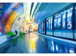 4049009662747 - Acrylglasbild QUEENCE Tunnel bunt (farbe bild(er) bunt) B150cm H100cm T24cm Bilder Fine Art-Print in Galeriequalität