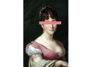 4049009352907 - Acrylglasbild »Frau mit Farbklecks« Kunst-Gemälde-Frau-Bilder von Frauen-Historische Persönlichkeiten-Formen Fine Art-Print in Galeriequalität