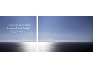 4049009076315 - Leinwandbild »Day of your life« Himmel-Himmelsbilder-Kunst-Modern-Spa-Spa Bilder-Sprüche-Sprüche & Texte-Schriftzug-Schriftzüge-Liebessprüche-Sonnenaufgang (Set) Premium-Leinwandstoff Handarbeit aus Deutschland Spruch 2er Set