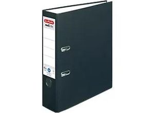 4008110312712 - herlitz maXfile nature plus Ordner DIN A4 80 mm Schwarz 2 Ringe 10841369 Pappkarton PP (Polypropylen) Texturiert Hochformat