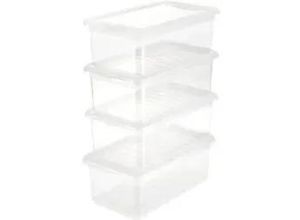 4052396004373 - keeeper Aufbewahrungsbox 30019 4 x 56 L Transparent PP (Polypropylen) 195 x 33 x 12 cm 4 Stück