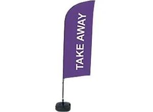 8596052143342 - SHOWDOWN Strandflagge Take Away Windform Violett 330 x 89 cm Einzel Aluminium