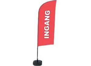 8596052143977 - SHOWDOWN Strandflagge Ingang Windform Rot 330 x 89 cm Einzel Aluminium