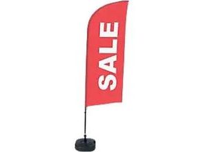 8596052143717 - SHOWDOWN Strandflagge Sale Windform Rot 330 x 89 cm Einzel Aluminium