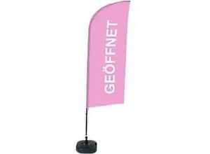 8596052143250 - SHOWDOWN Strandflagge Geöffnet Windform Rosa 330 x 89 cm Einzel Aluminium