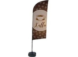 8596052144028 - SHOWDOWN Strandflagge Kaffee Windform 330 x 89 cm Einzel Aluminium