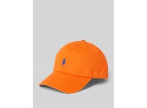 3615733717353 - - Kappe in Orangerot mit Polospieler-Logo