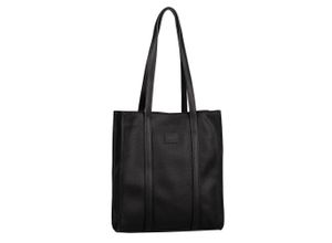 4255619911698 - Shopper GABOR Elfie Damen Gr B H T 30cm x 33cm x 95cm schwarz Polyurethan clean gepflegt unifarben Taschen aus fein genarbtem glattem Kunstleder und mit einem Logo Rubber Patch