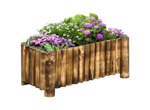 4250871235964 - Blumenkasten natur 78 x 35 x 30 cm (LxBxH) Pflanzbeet Kräuterbeet Pflanzkasten Hochbeet