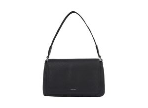 8721107421261 - Schultertasche CALVIN KLEIN CK MUST SATCHEL_MONO Damen Gr B H T 21cm x 15cm x 6cm schwarz Lederimitat Polyester Taschen Damen Umhängetasche Satchel Handtasche mit Überschlag
