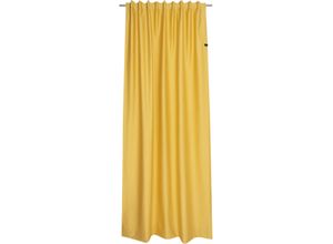 4005414469593 - Vorhang SCHÖNER WOHNEN-KOLLEKTION Soft Gardinen Gr 250 cm Multifunktionsband 130 cm goldfarben Schlafzimmergardinen mit Lederapplikation