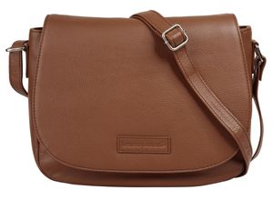 4262434232402 - Umhängetasche BRUNO BANANI Damen Gr B H T 28cm x 22cm x 9cm onesize braun (cognac) Leder leicht glänzend unifarben Taschen echt Leder