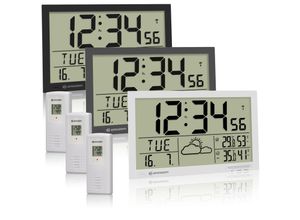 4007922033716 - 7001800CM3000 Mytime Jumbo Schwarz Lcd Wetter-wanduhr 4007922