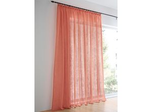 6930325705929 - Gardine HEINE HOME Gr 1 orange (terracotta) Gardinen 145cm Schlaufenaufhängung Schlaufen 140cm Polyester B140cm H145cm